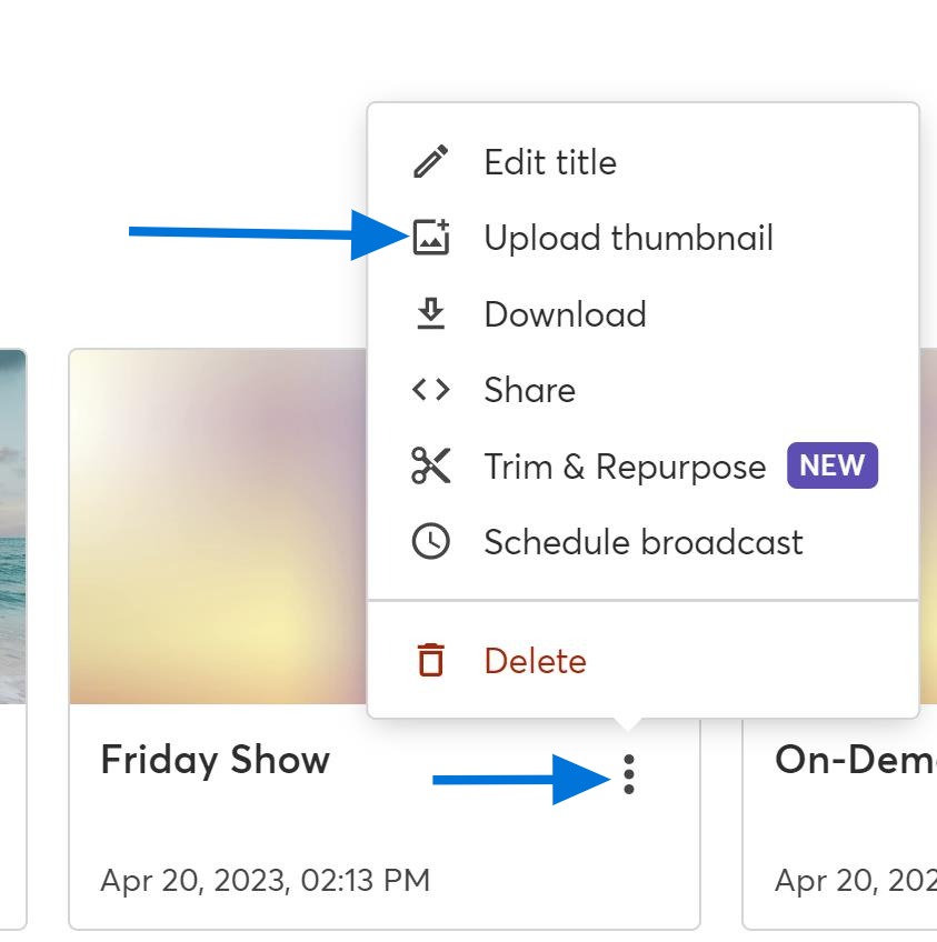 How to Edit Your Recording's Thumbnail Image – StreamYard Help Center