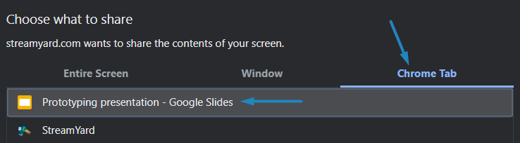 Sharing Google Slides with StreamYard – StreamYard Help Center